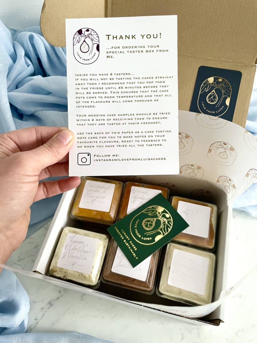 Wedding Cake Taster Boxes - Love from Luisa